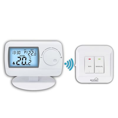 Wireless Remote Sensor Controlled Thermostat / Domestic Programmable ...